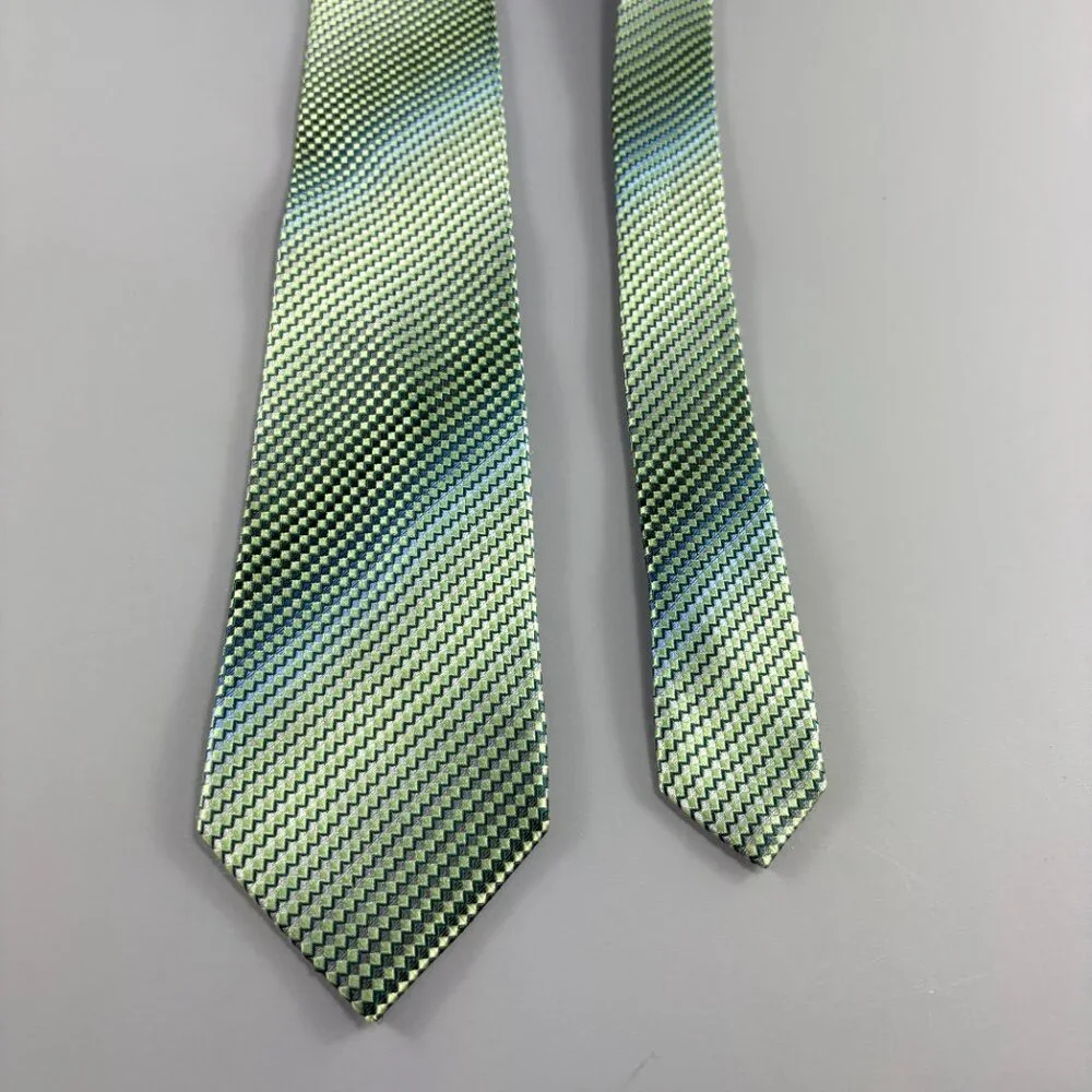 Van Heusen | Accessories | Van Heusen Green Blue Striped Mens Tie 3 X 6 ...